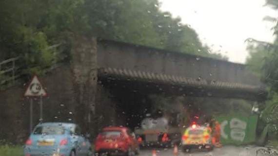 Road closed for recovery after lorry overturns at Hardwick roundabout ...