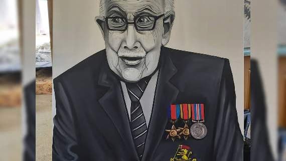 Colonel Tom portrait to raise funds for NHS Heroes | cornish-times.co.uk
