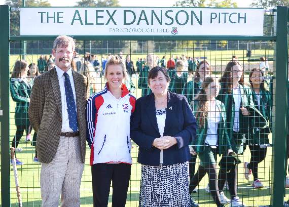 Danson unveils school's artificial pitch | farnhamherald.com