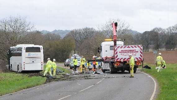 Churcher's pupils in A272 coach crash | farnhamherald.com