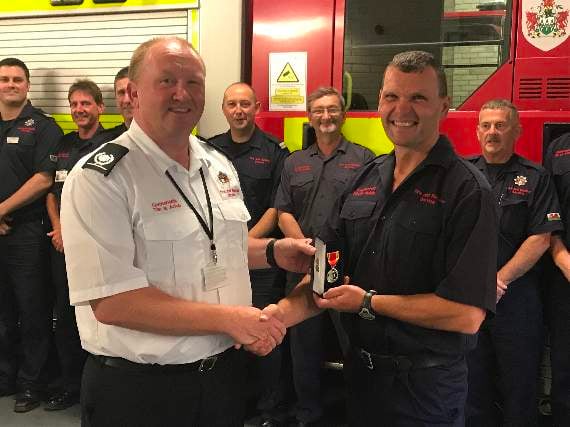 Long service awards for stalwart Tenby firefighters | tenby-today.co.uk