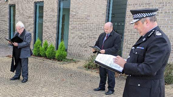 Memorial opened at Dyfed-Powys Police headquarters in remembrance of ...