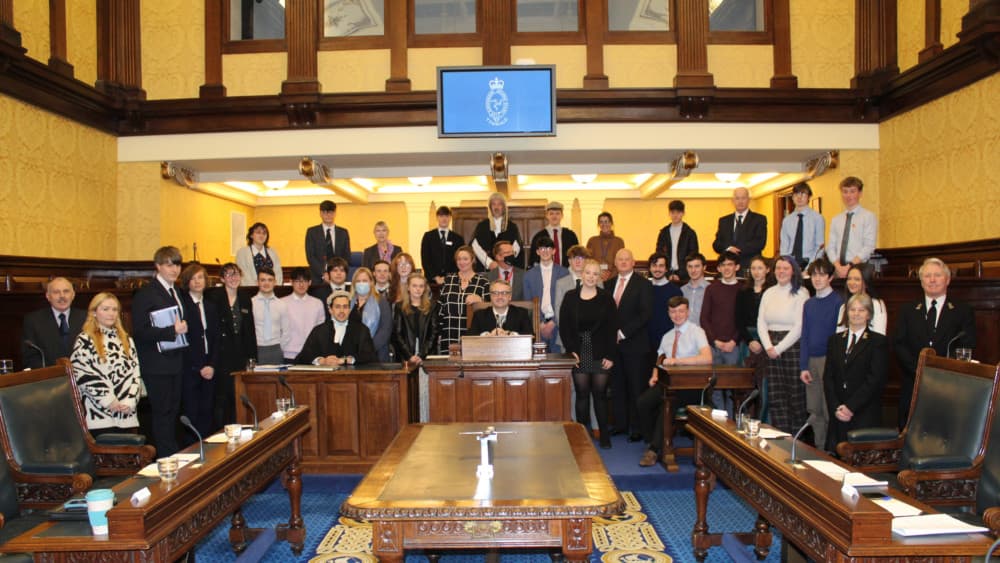 Junior Tynwald students praised for efforts by court's president ...