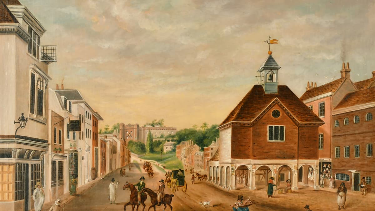 Historic painting of Castle Street, Farnham, sells for £20,000 ...