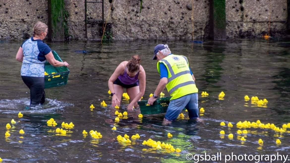 Looe duck race sees ducks battle for first place | cornish-times.co.uk