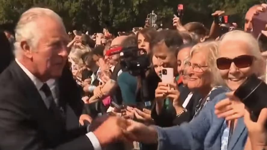 King Charles III: Farnham woman shakes the hand of new monarch ...
