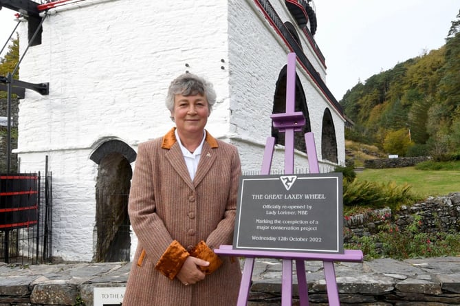 The Laxey Wheel is re-opened by Lady Philippa Lorimer | iomtoday.co.im