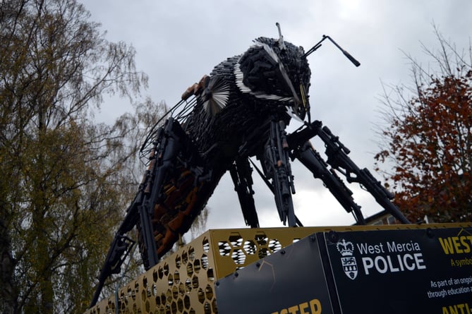 Police made a giant bee out of guns and knives, here’s why ...