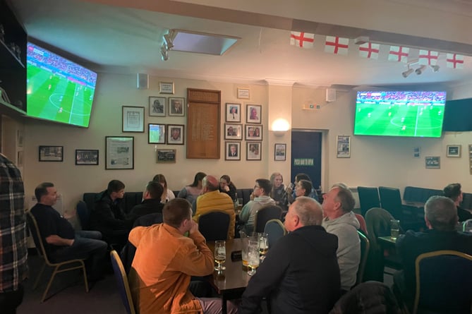 Great support for England at Crediton Football Club | creditoncourier.co.uk
