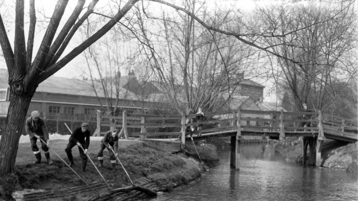 Peeps into the Past: Water board clears the River Wey through Gostrey ...