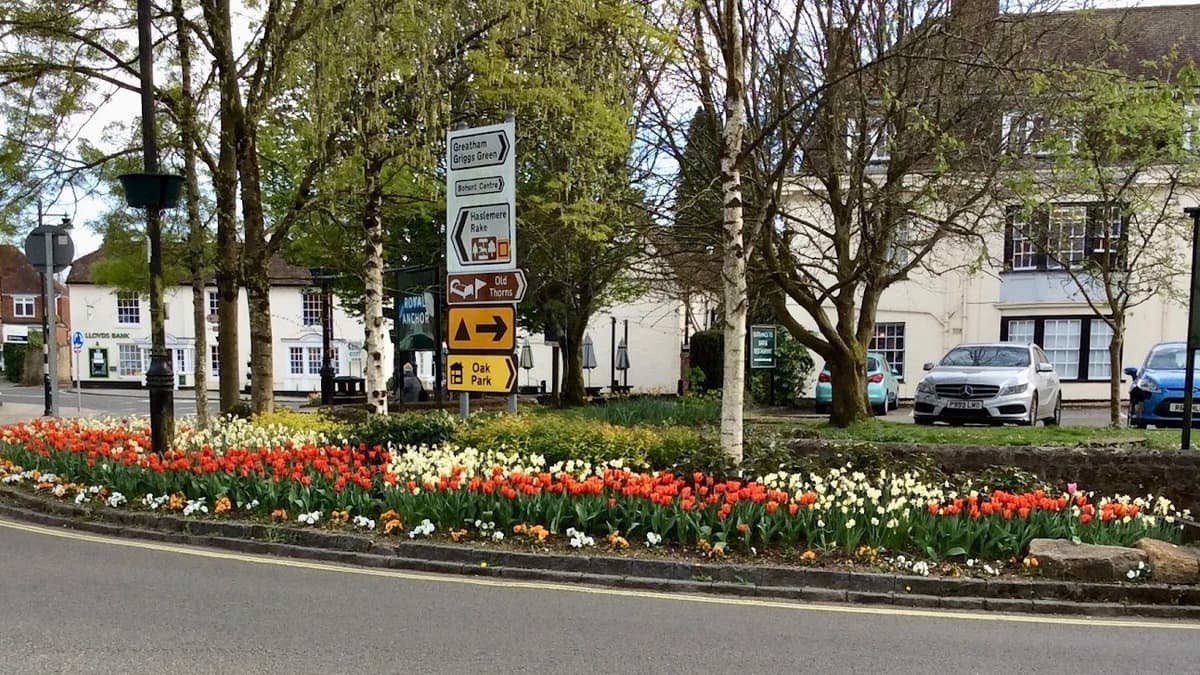 Hands off our flowers: Liphook villagers object to Square roundabout ...