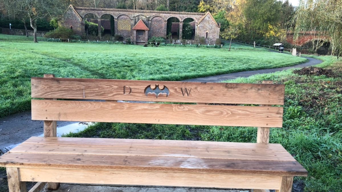 Touching story behind town's mysterious Batman bench by the River Wey ...