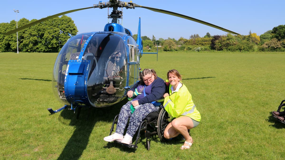 Disabled Woodlarks campers enjoy helicopter flights from Farnham to ...