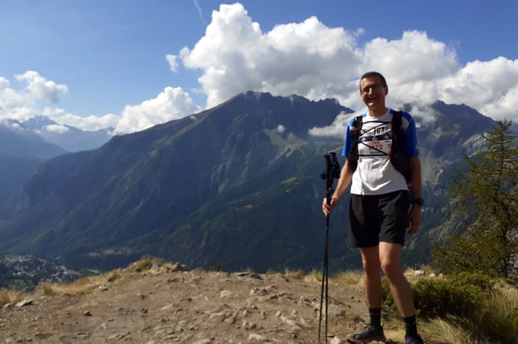Balázs and Dave race 110 miles around Mont Blanc | cambrian-news.co.uk