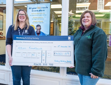 Alton Foodbank receives £4,000 donation from Newbury Building Society ...