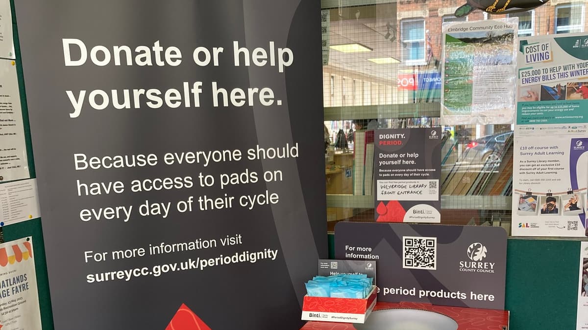 Three years of free period products for Surrey residents ...