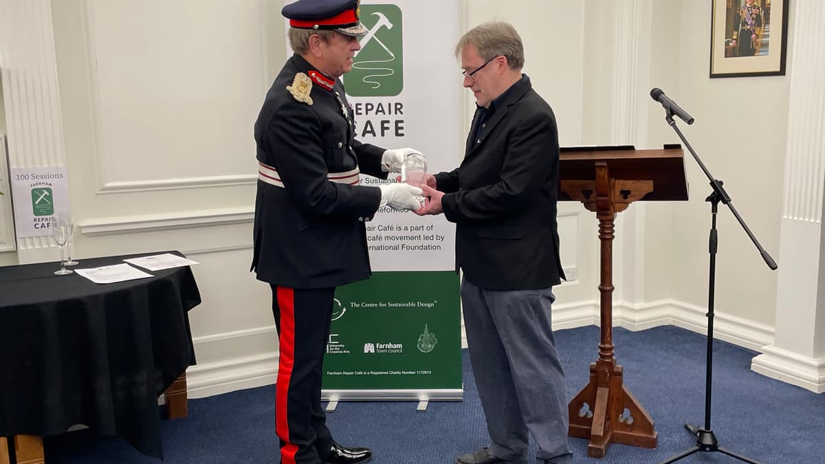 Farnham Repair Café Volunteers Celebrated at Prestigious King's Award ...