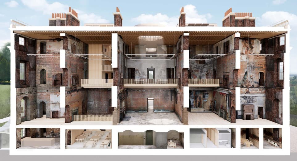 GALLERY: Designs for fire-gutted Clandon Park House refurbishment ...
