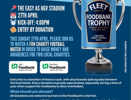 Farnham students and Fleet Town contest inaugural Foodbank Trophy game ...
