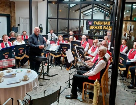 Golden wonders: Farnham Brass Band goes back to school for 50th ...