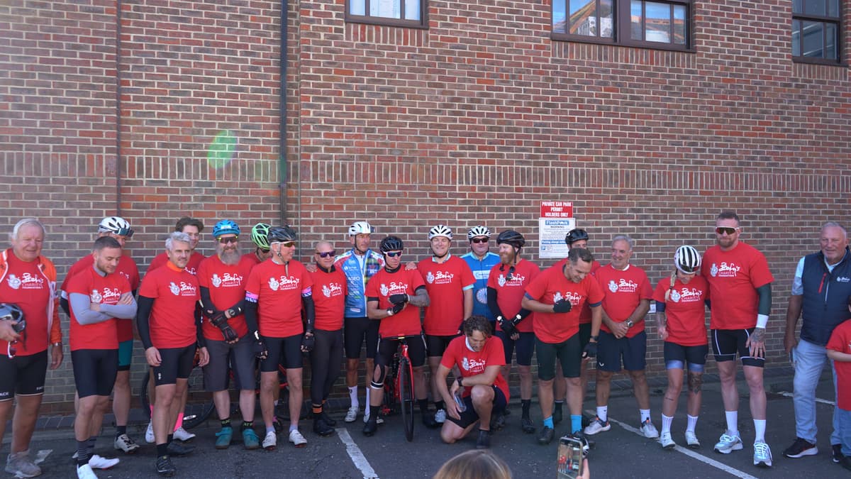 WATCH: Sporting legends launch charity cycling event from Farnham ...